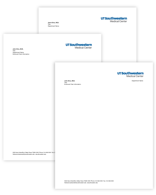 Stationery and Print | UT Southwestern Medical Center